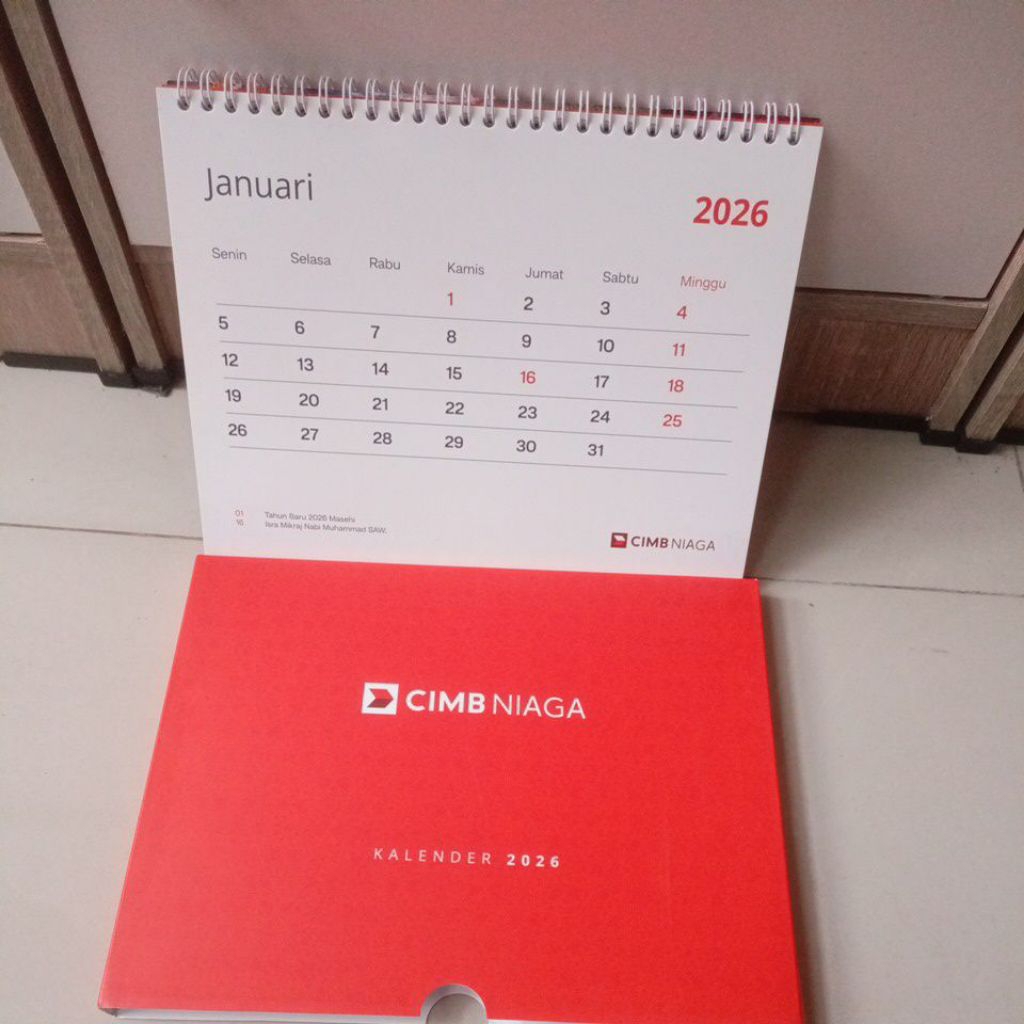 Jual KALENDER MEJA BANK BCA CALENDAR BANK NIAGA 2026 | Shopee Indonesia