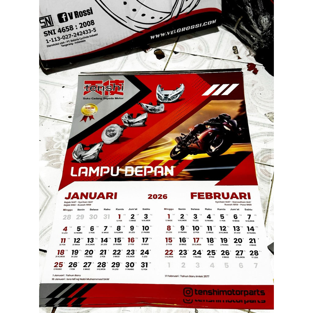 Jual Kalender dinding tahun 2026 ukuran 42x60 cm | Shopee Indonesia