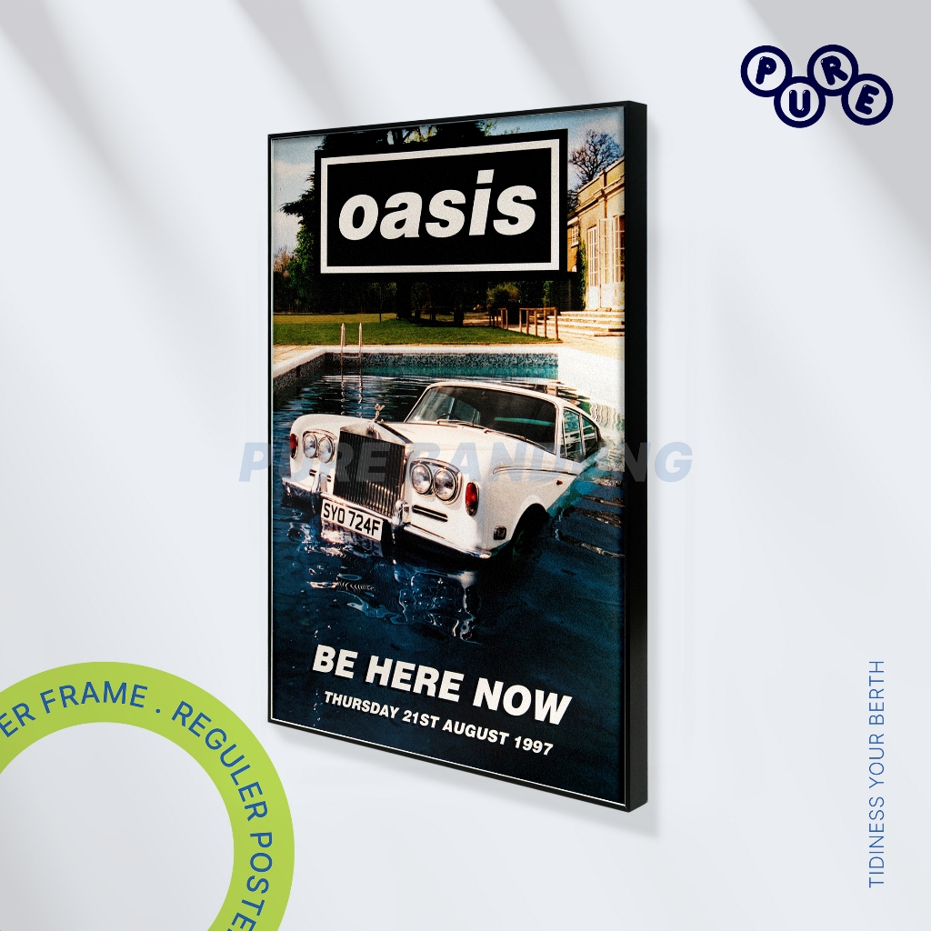 Jual PURE BANDUNG – Poster OASIS BE HERE NOW Album Art Retro Vintage ...