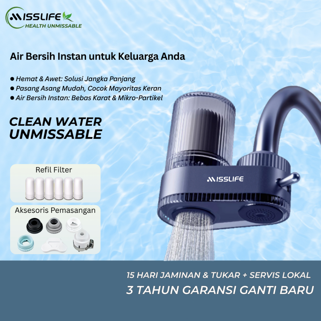 Jual Miss Life Filter Air Keran Penyaring Air Kran untuk Dapur Kamar ...