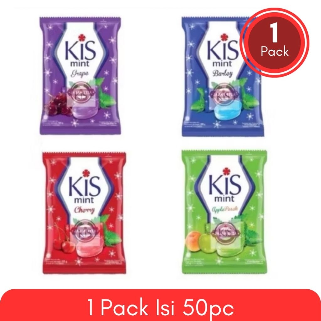 Jual Permen Kis 125gr Isi 50pcs | Permen Mint Penyegar Napas Rasa Buah ...