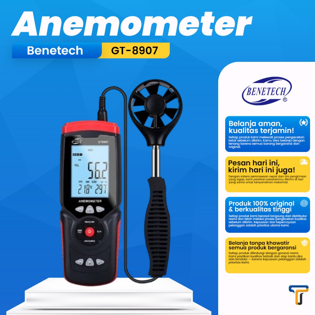 Jual Anemometer Benetech GT8907 Data Logger Wind Flow Meter Air Tester | Shopee Indonesia