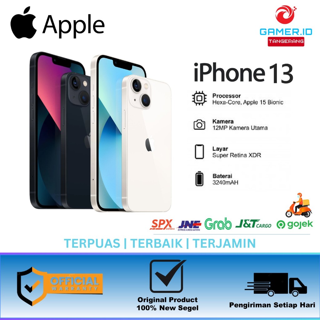 Jual iPhone 13 - 128GB Midnight Black | Starlight White - Garansi Resmi ...