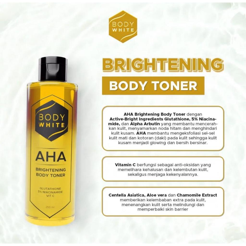 Jual (NEW) TONER BADAN AHA GLUTA-NIA 250ML BRIGHTENING BODY TONER By ...