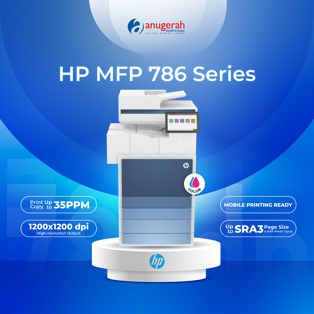 Jual HP Color LaserJet Managed MFP E786dn Multifungsi Warna Kantor ...