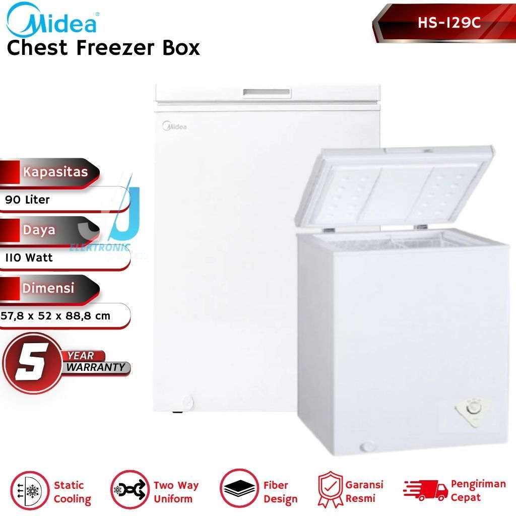Jual MIDEA Chest Freezer Box 100 Liter HS-129C Murah | Shopee Indonesia