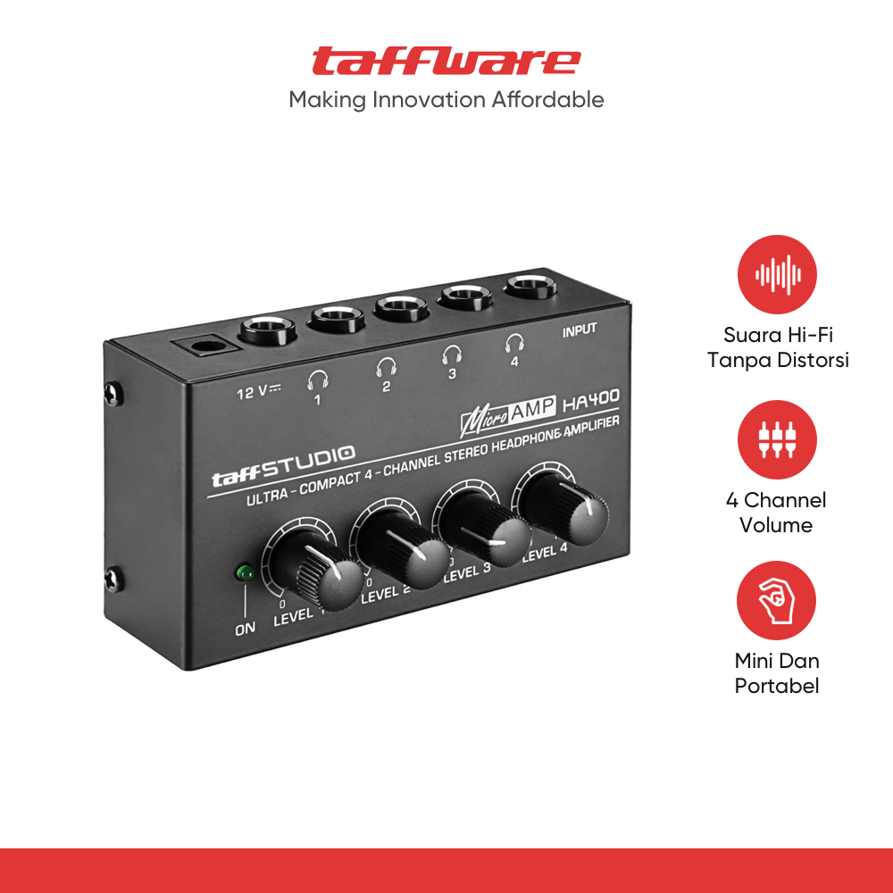 Jual TaffSTUDIO MicroAMP Audio Amplifier Mini Headphone 4 Channel ...