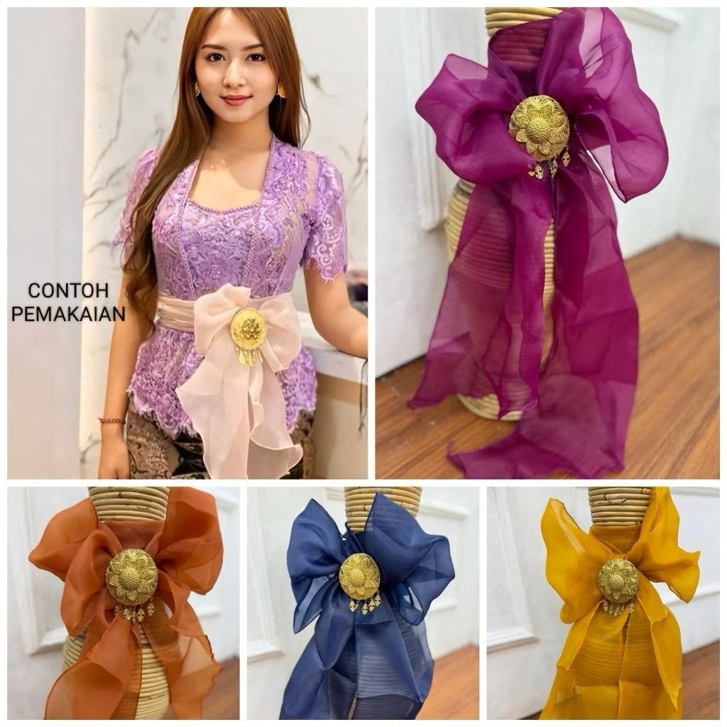 Jual Selendang Kristal Kaca Premium || Selendang Organza || Selendang ...