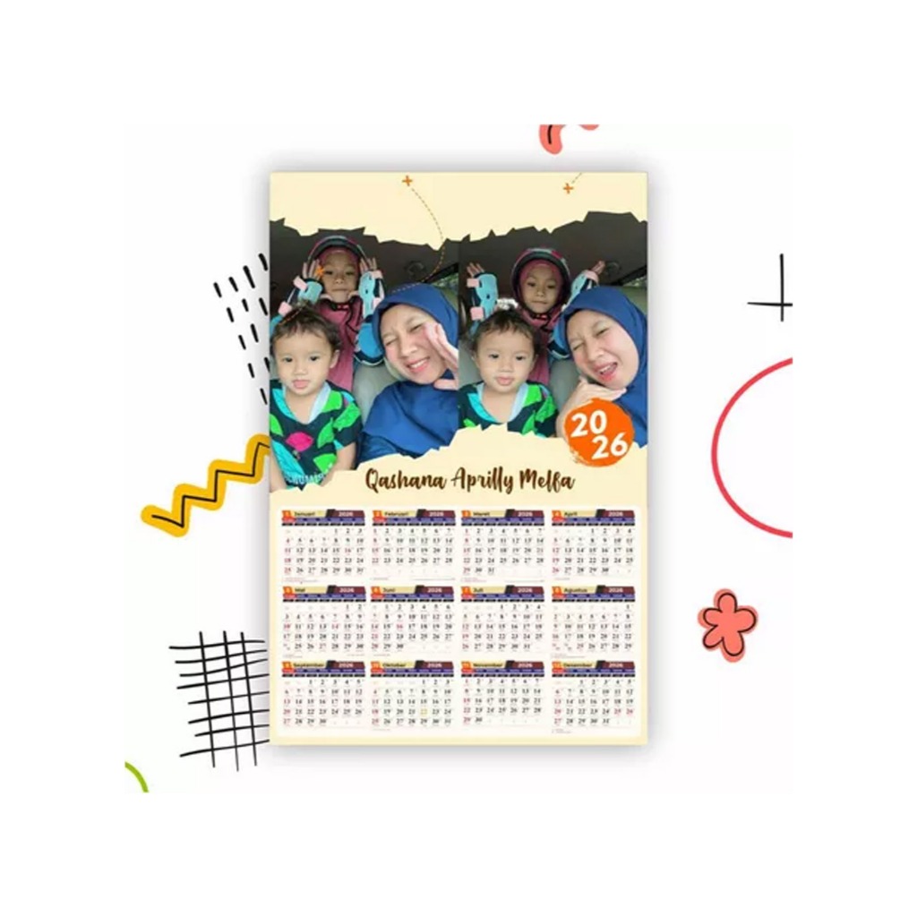 Jual CETAK KALENDER DINDING 2026 CUSTOM FOTO KELUARGA OLSHOP PRINT ...