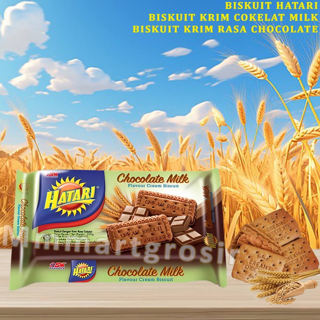 Jual Biskuit Hatari / Biskuit Cream Chocolate Milk / Biskuit Rasa Krim ...