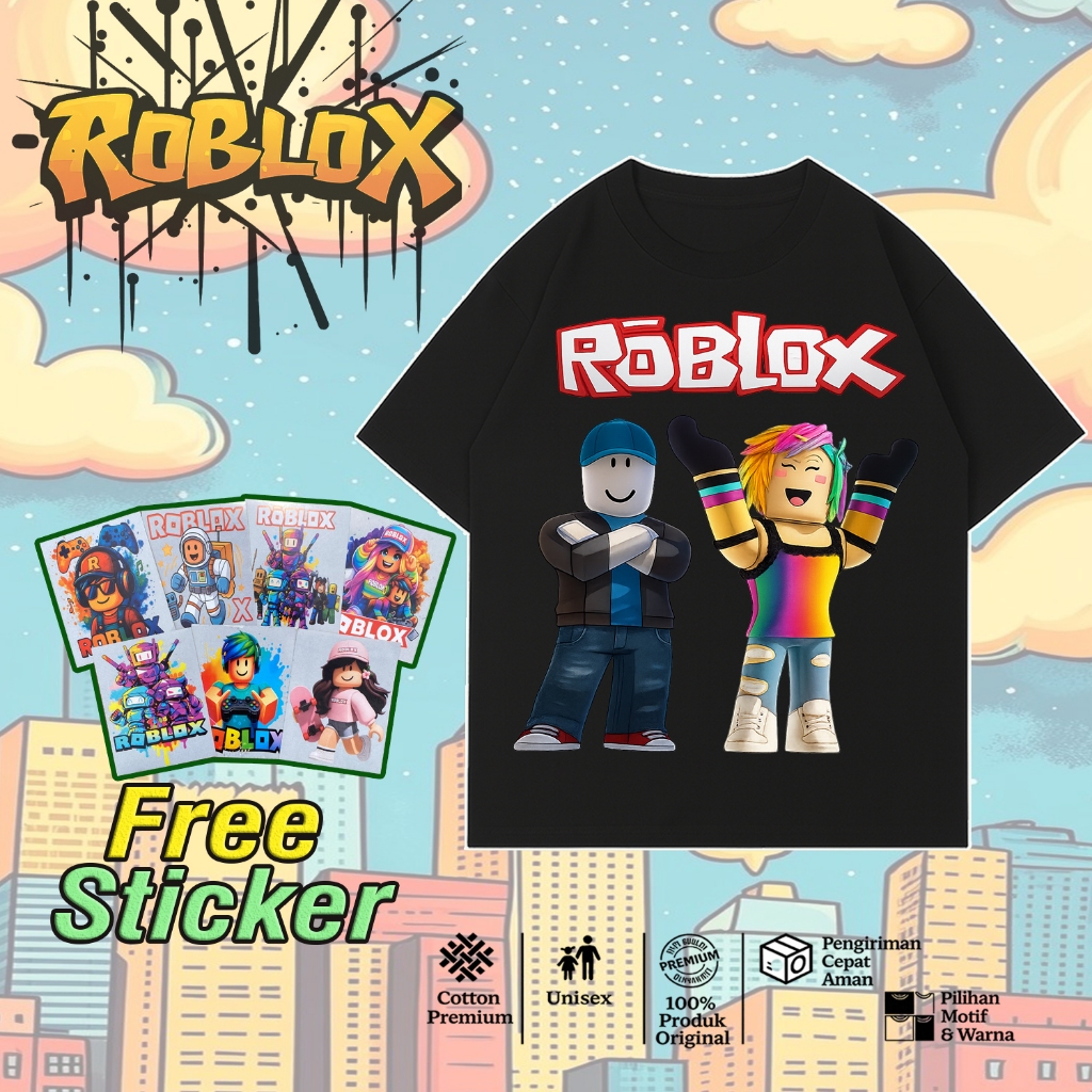 Jual Kaos Roblox EPISODE 07 Anak 1–12 Tahun – Motif Lucu, Bahan Lembut ...