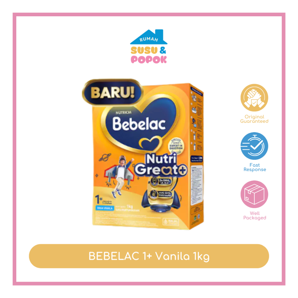 Jual [Kemasan Baru] Bebelac 1+ 1-3 Tahun Vanila 1kg | Shopee Indonesia