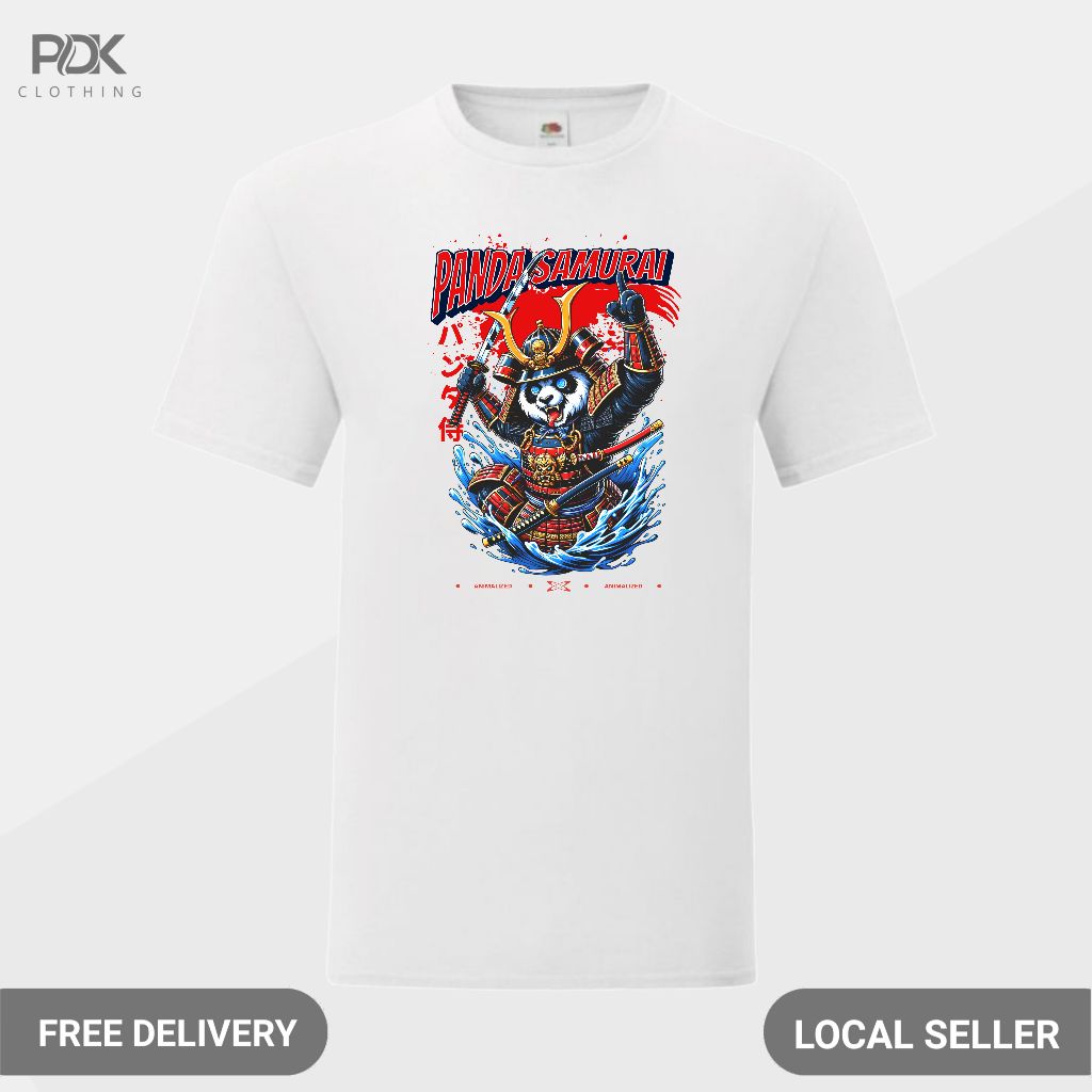 Jual Animalized Kaos Pria Baju Panda Samurai Controls The Waves Of Blue ...