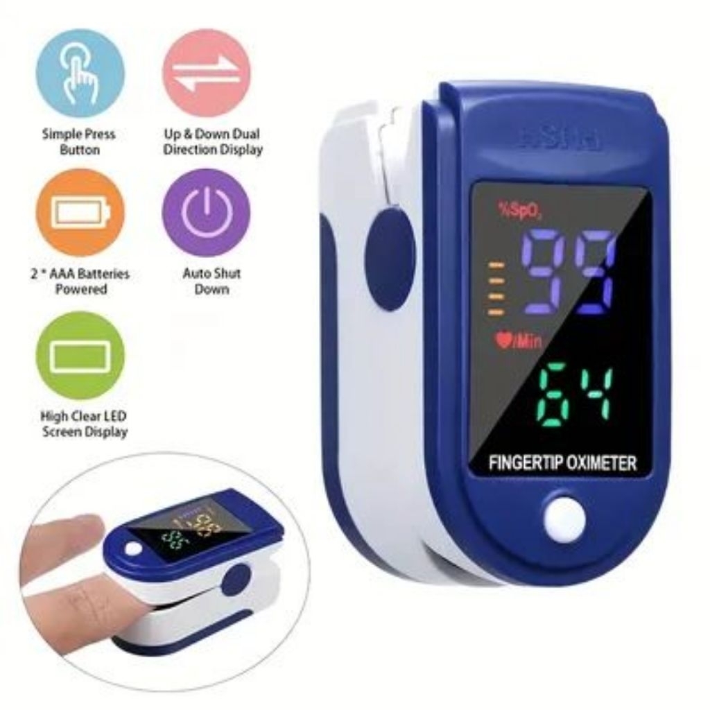 Jual Alat Ukur Oksigen Dalam Darah Pulse Oximeter Pengukur Kadar ...