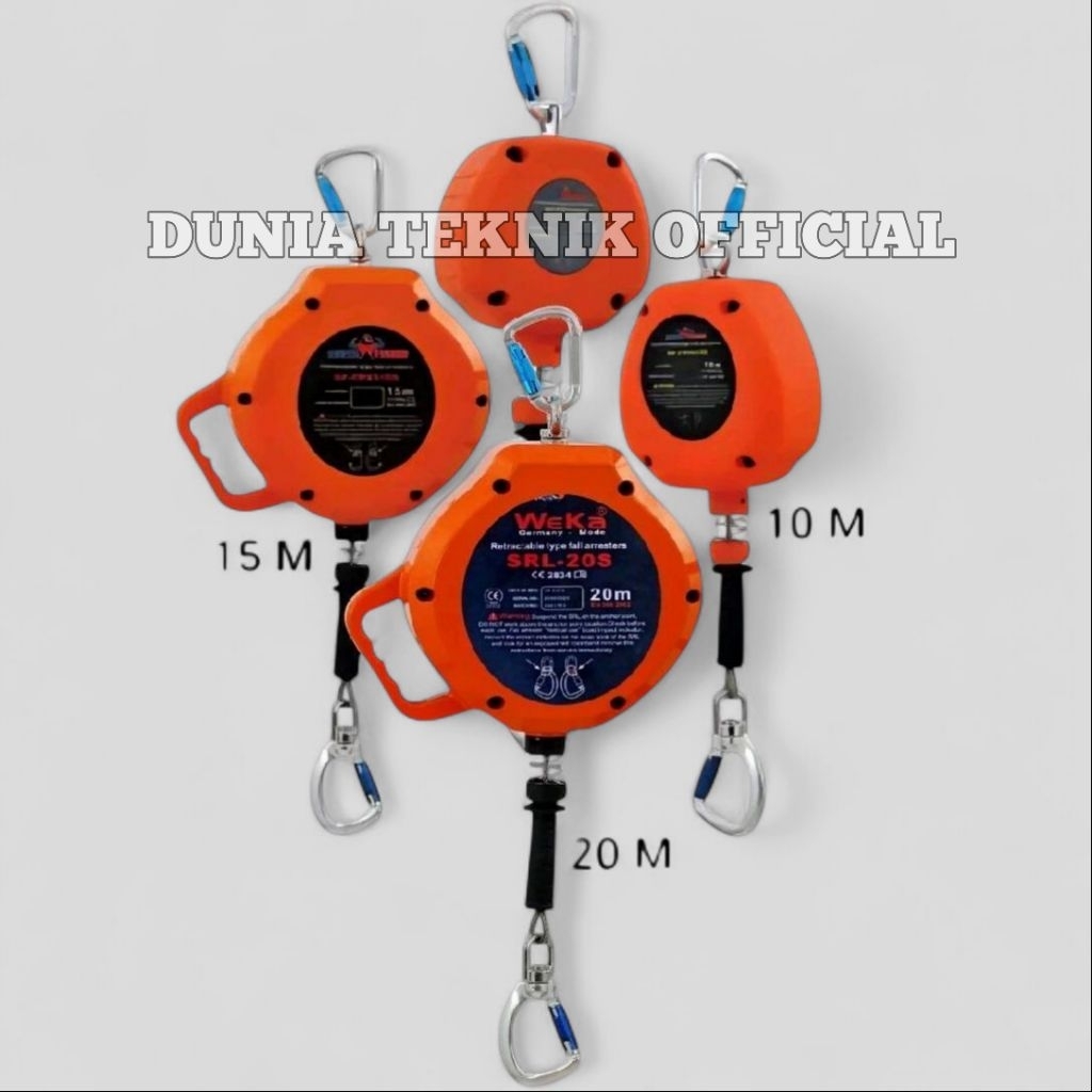 Jual Fall arrester retractable lifeline WEKA GERMANY 20 Meter alat ...