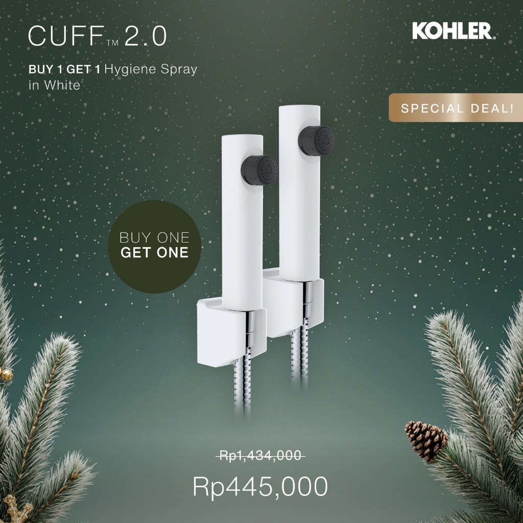 Jual (B1G1) KOHLER Cuff 2.0 Jet Shower Bidet / Hygiene Spray with Hose ...