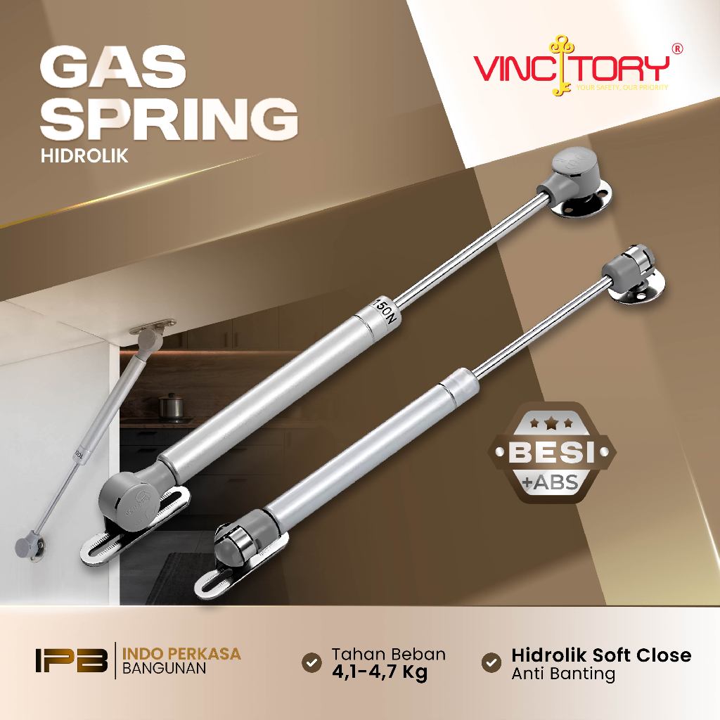 Jual Gas Spring Pintu Lemari Kitchen Set Dapur Pembuka Kabinet Pegas ...