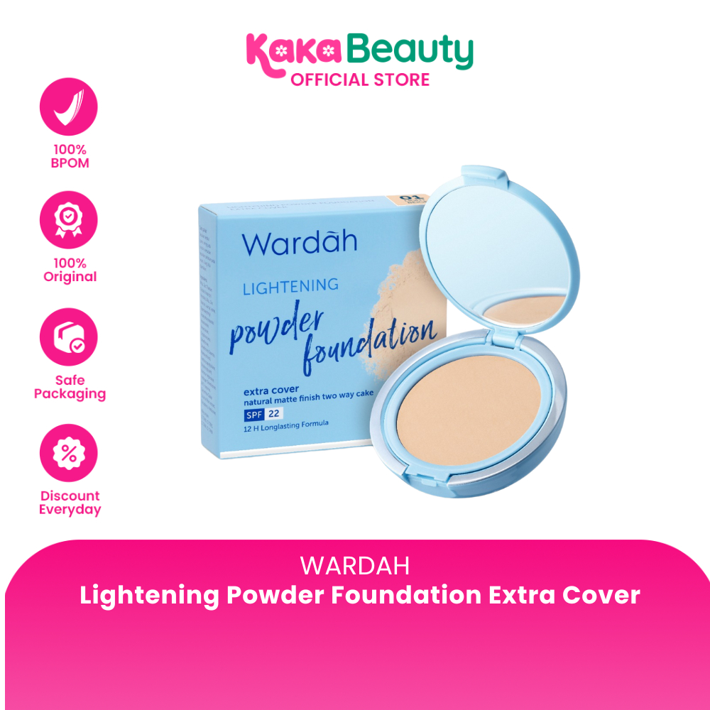 Jual WARDAH Lightening Powder Foundation Extra Cover | Shopee Indonesia