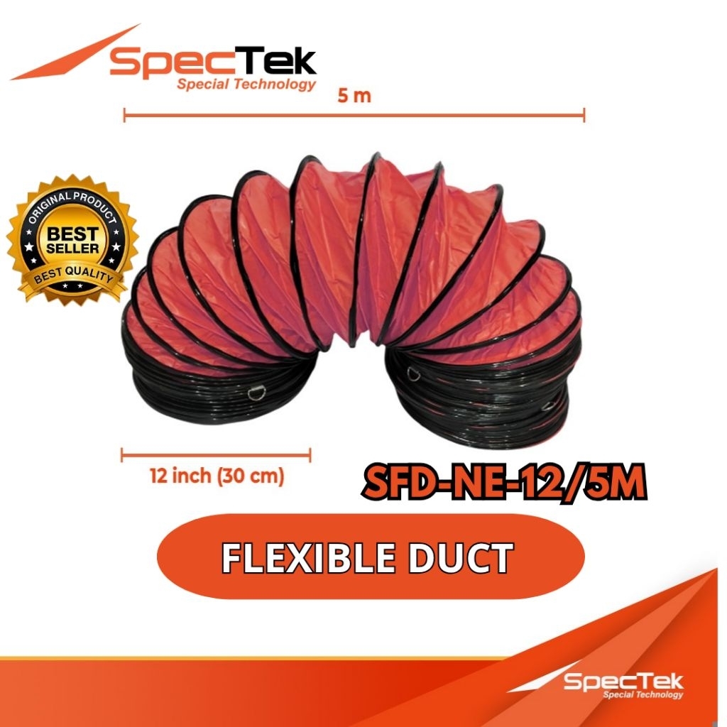 Jual Flexible Duct 12 Inch 5 Meter – Selang Ventilasi Exhaust Blower ...