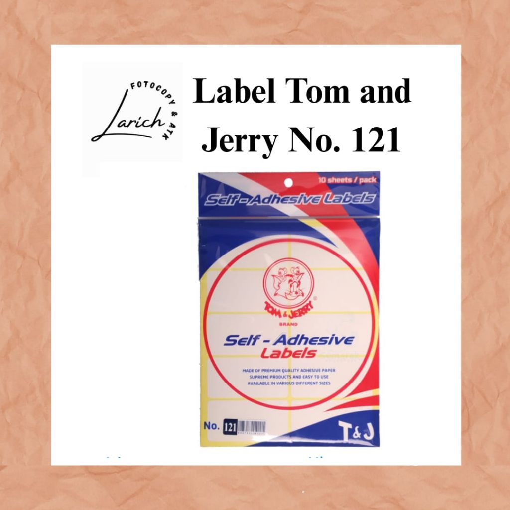 Jual Label Tom and Jerry No. 121 1 pack isi 10 lembar | Shopee Indonesia