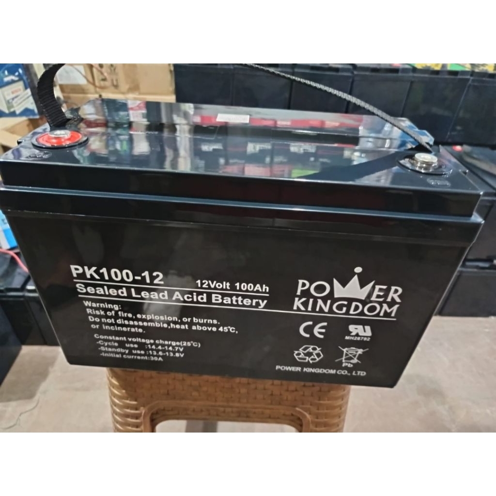 Jual BATTERY vrla merek Power Kingdom 12v 100ah | Shopee Indonesia