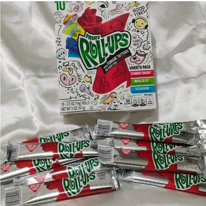 Jual Roll ups candy permen viraaalll halal berpom Rendah gula Snacks ...