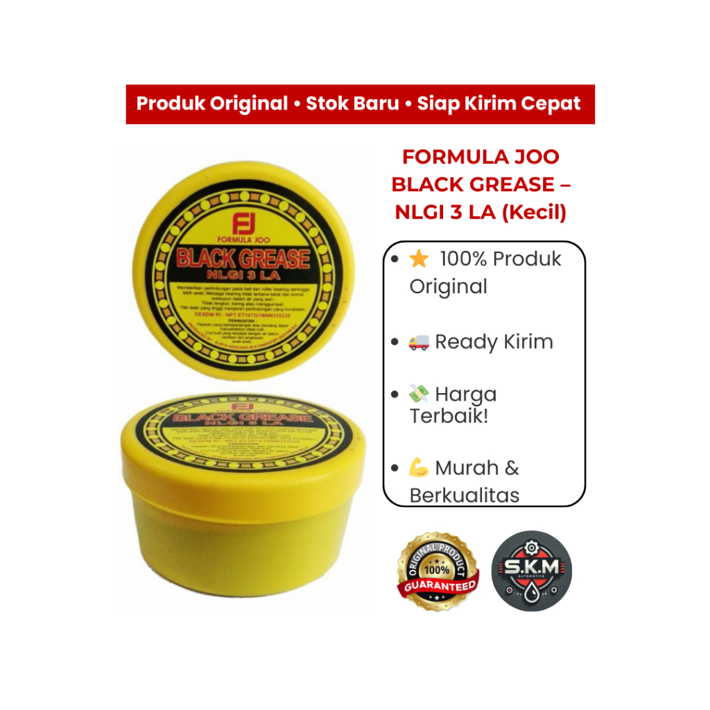 Jual FORMULA JOO BLACK GREASE – NLGI 3 LA (kecil) | Shopee Indonesia