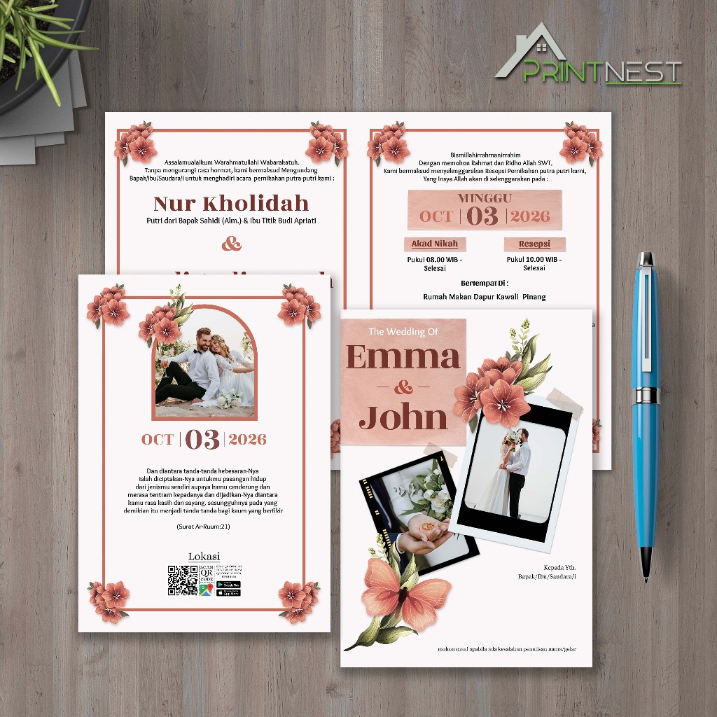 Jual BEST SELLER!! Undangan Pernikahan A5 ART CARTON GLOSSY Desain ...