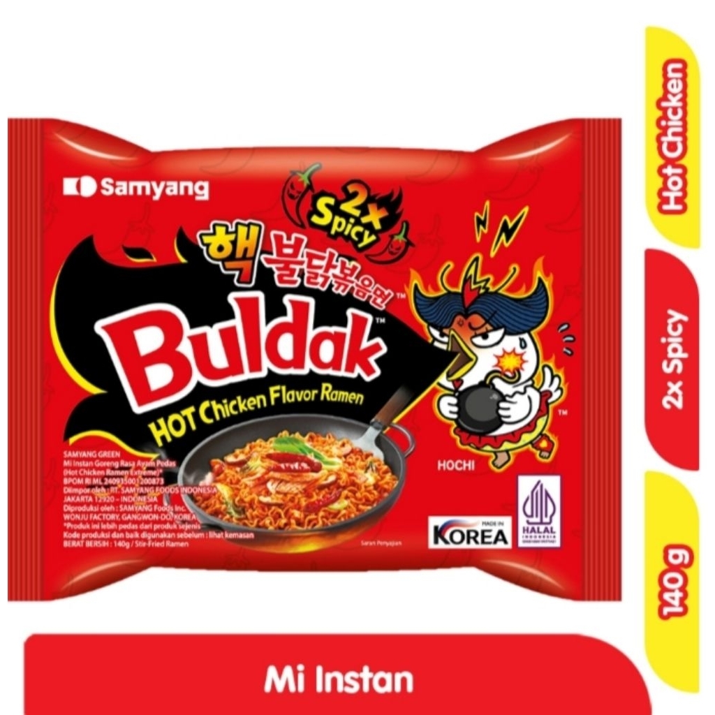 Jual Samyang Buldak Extra Hot 140g Samyang Hot Chicken Flavor Ramen 2x ...