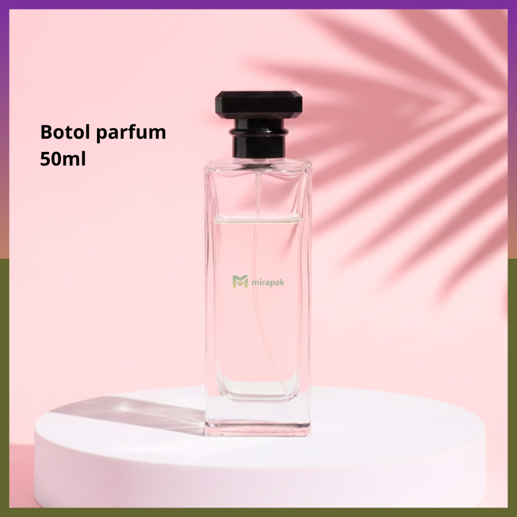 Jual BOTOL PARFUM 50ML KT KOTAK TINGGI CLEAR SEMIPRESS - TUTUP HITAM ...