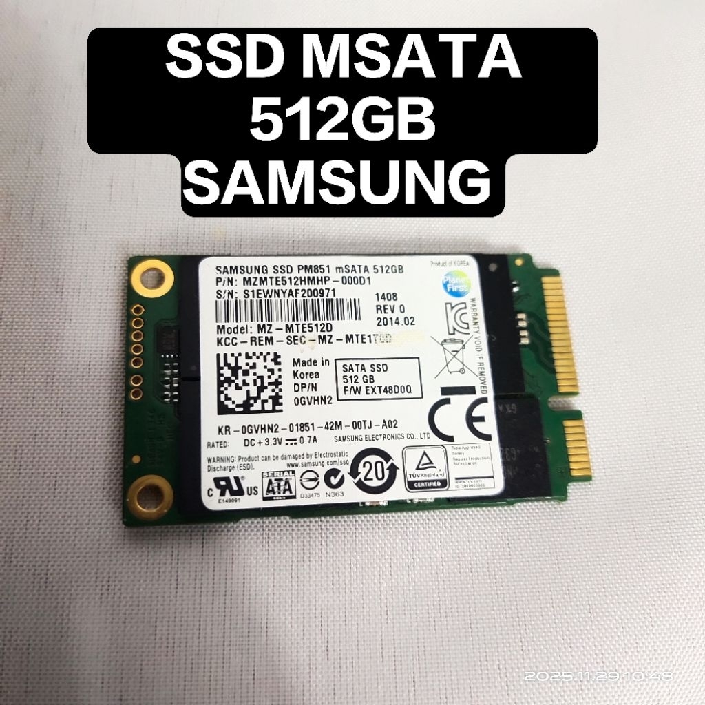 Jual SSD MSATA 512GB SAMSUNG ORIGINAL SECOND MSATA | Shopee Indonesia