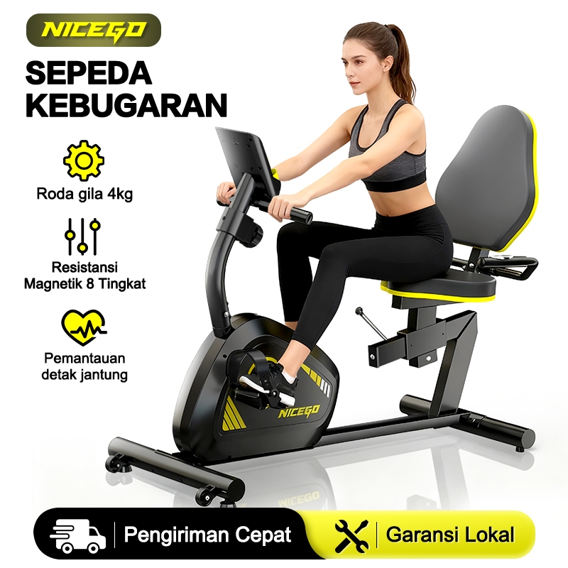 Jual NICEGO Sepeda Statis Kardio Recumbent Bike Spinning Bike 4kg Roda ...