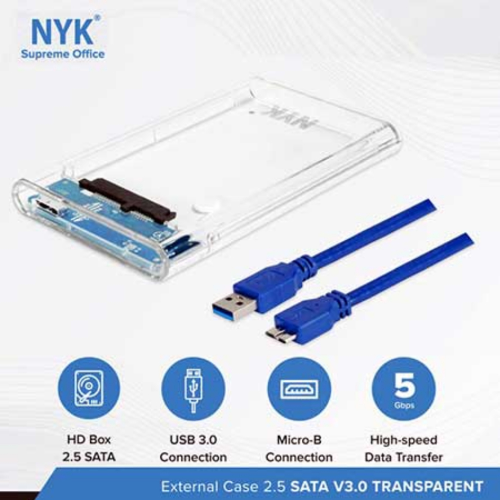 Jual Casing Hardisk External NYK Casing HDD Enclosure Transparan 2.5 ...