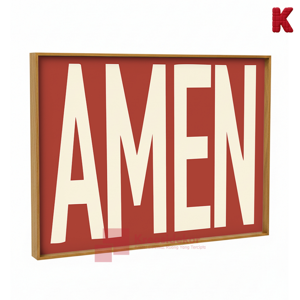 Jual Kreasidekor Bingkai Frame Walnut Amen Kristen Modern & Estetik ...