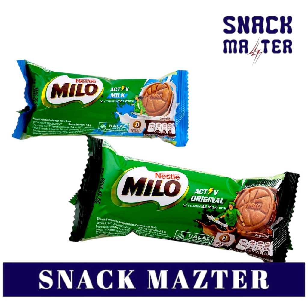 Jual Milo Biscuit Sandwich Roll MINI - Netto 48 gr | Shopee Indonesia