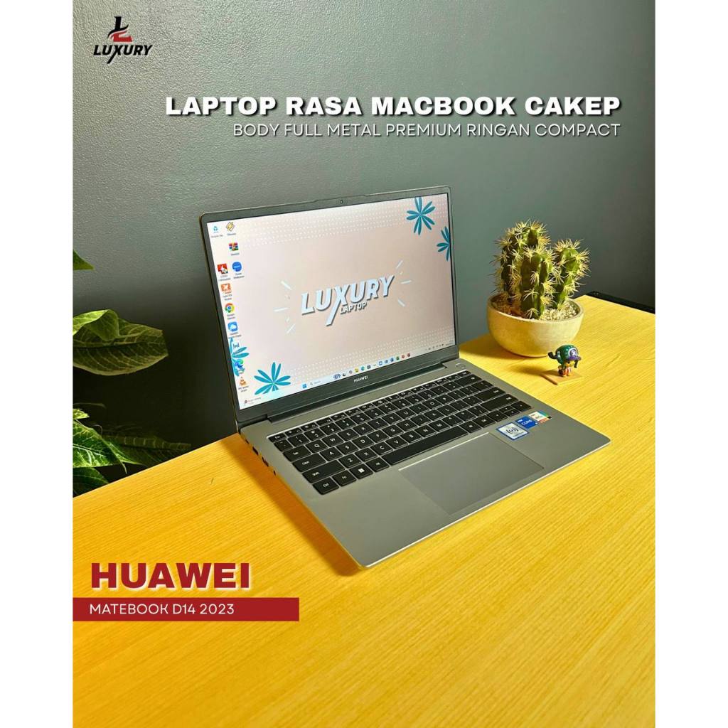 Jual LAPTOP HUAWEI MATEBOOK D14 2023 SLIM CORE I5 GEN 12 SSD RAM DDR4 3733MHZ FINGERPRINT SECOND ...