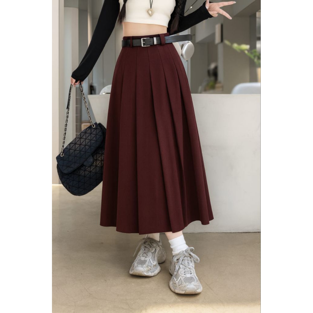 Jual Rok Midi Wanita Korean Style - Joy Skirt Korean Style Terbaru ...