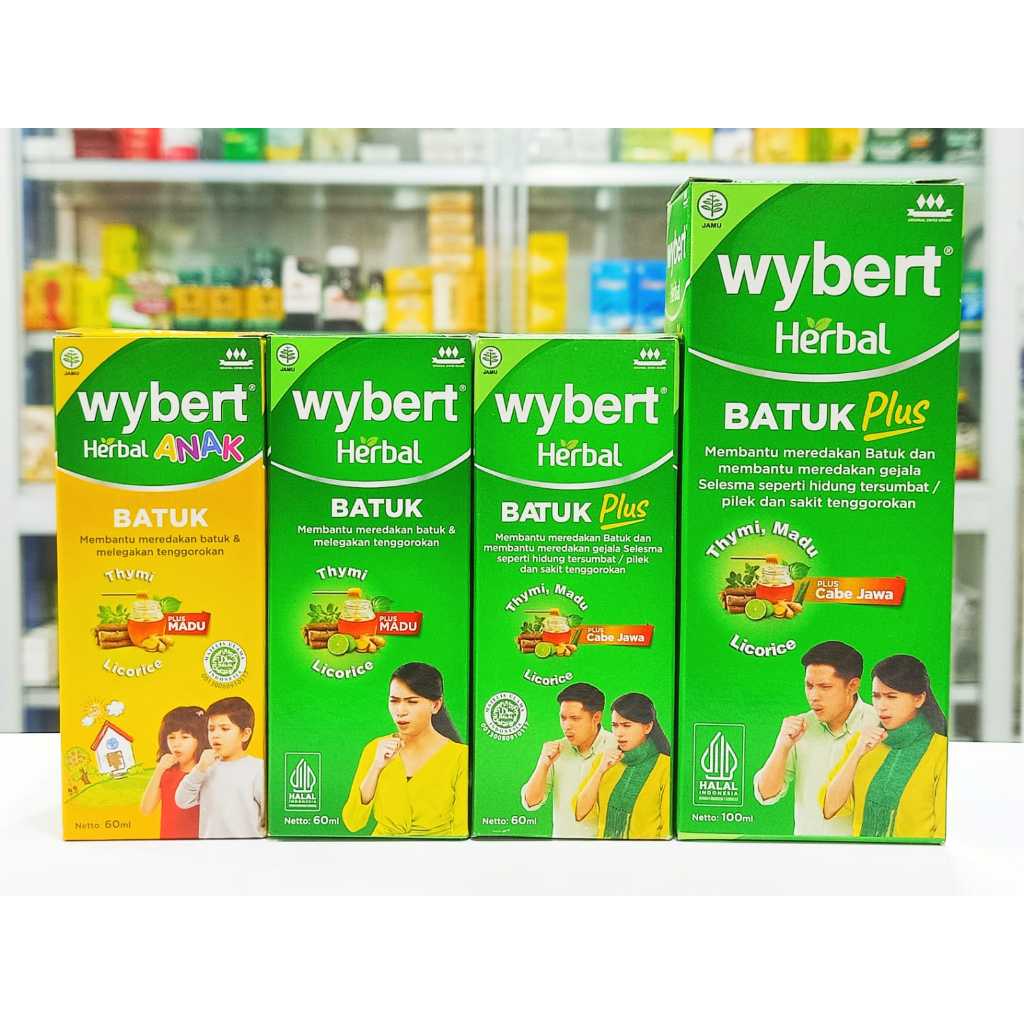 Jual WYBERT HERBAL (ANAK DAN DEWASA SIRUP 60ML DAN 100ML) - MEREDAKAN ...