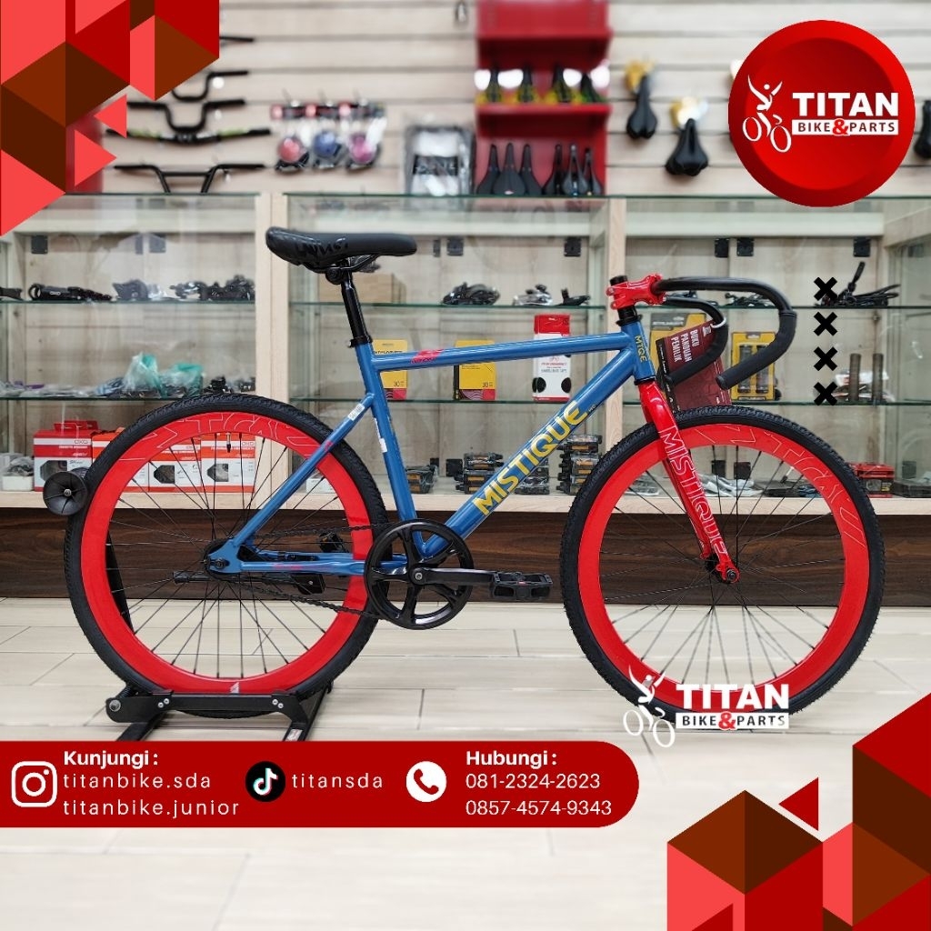 Jual Sepeda 24" Fixie Element Alton Mistique ( Navy ) | Shopee Indonesia