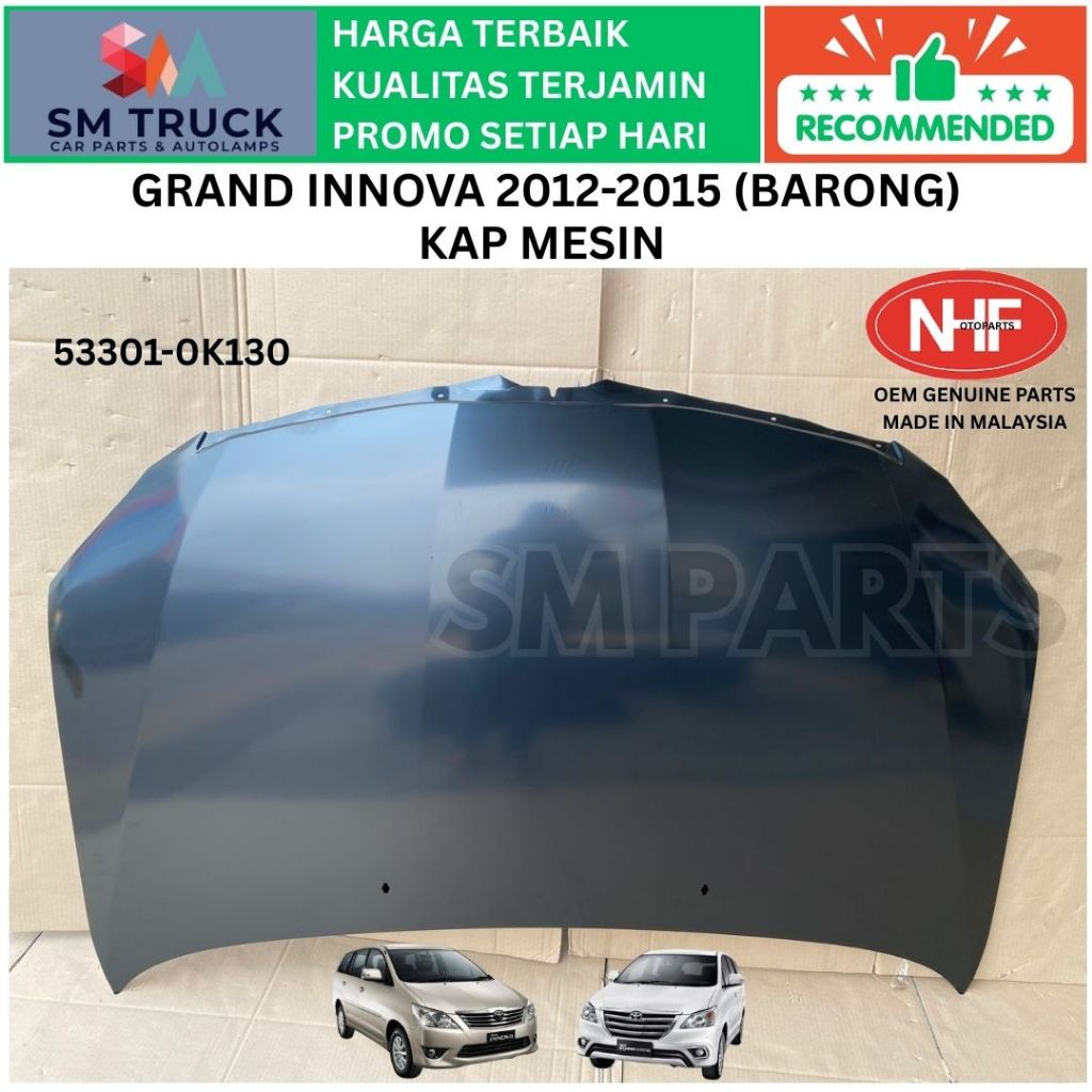 Jual (NHF MALAYSIA) KAP MESIN MOTOR TOYOTA GRAND INNOVA 2011 2012 2013 ...