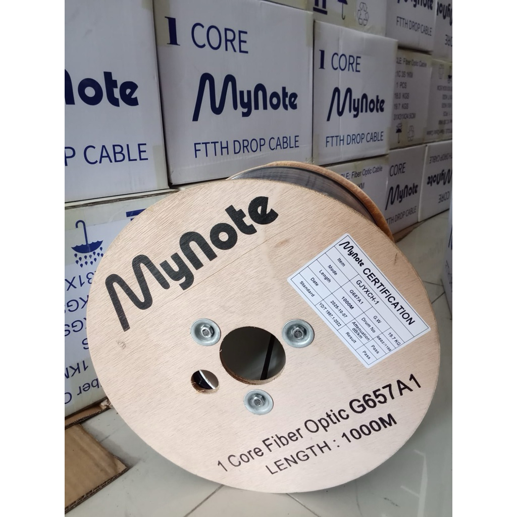 Jual Kabel Dropcore Mynote 3 seling 1 core FTTH ISP RT RW NET | Shopee ...