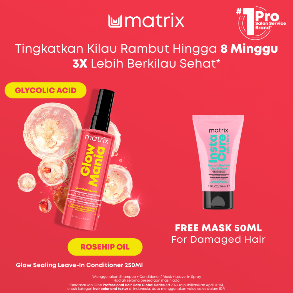 Jual [BARU] Matrix Glow Mania Glow Sealing Leave-In Conditioner 250ml ...