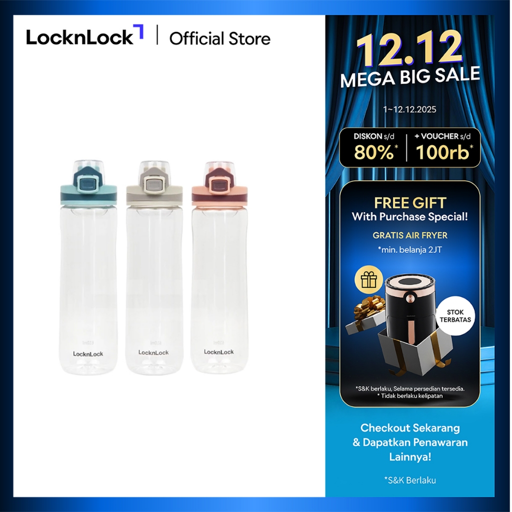 Jual LocknLock One Touch Lock Bottle Botol Minum 610ml - HAP695 ...