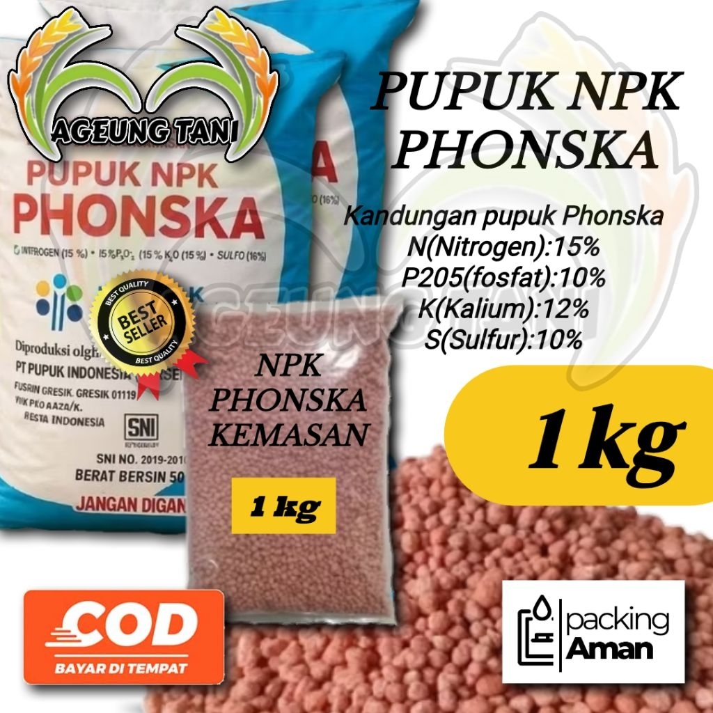 Jual PUPUK NPK PHONSKA 1KG KEMASAN PENYUBUR TANAMAN ORIGINAL | Shopee ...