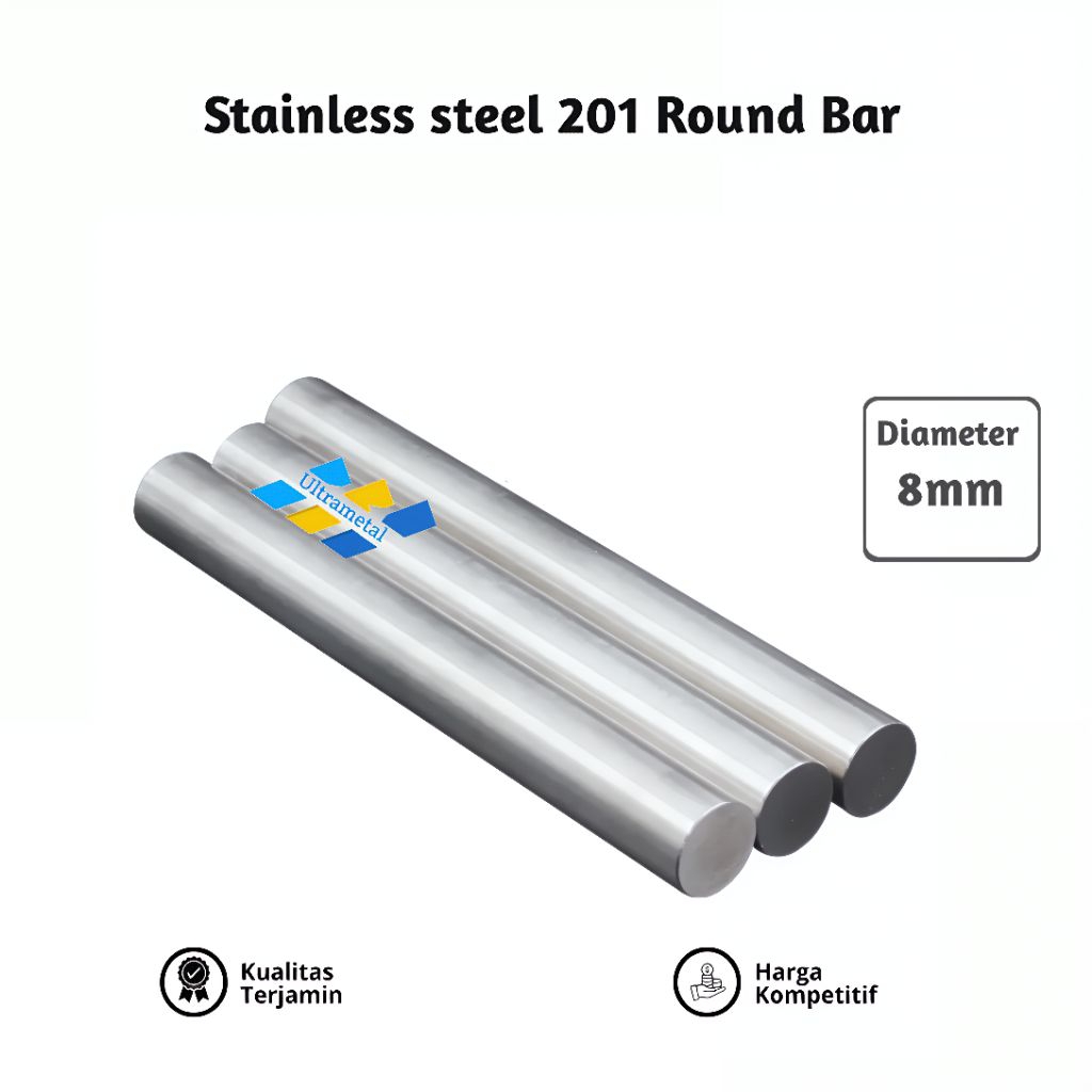 Jual AS STAINLESS STEEL 201 DIA 8MM | AS SUS 201 PER 1CM | Shopee Indonesia