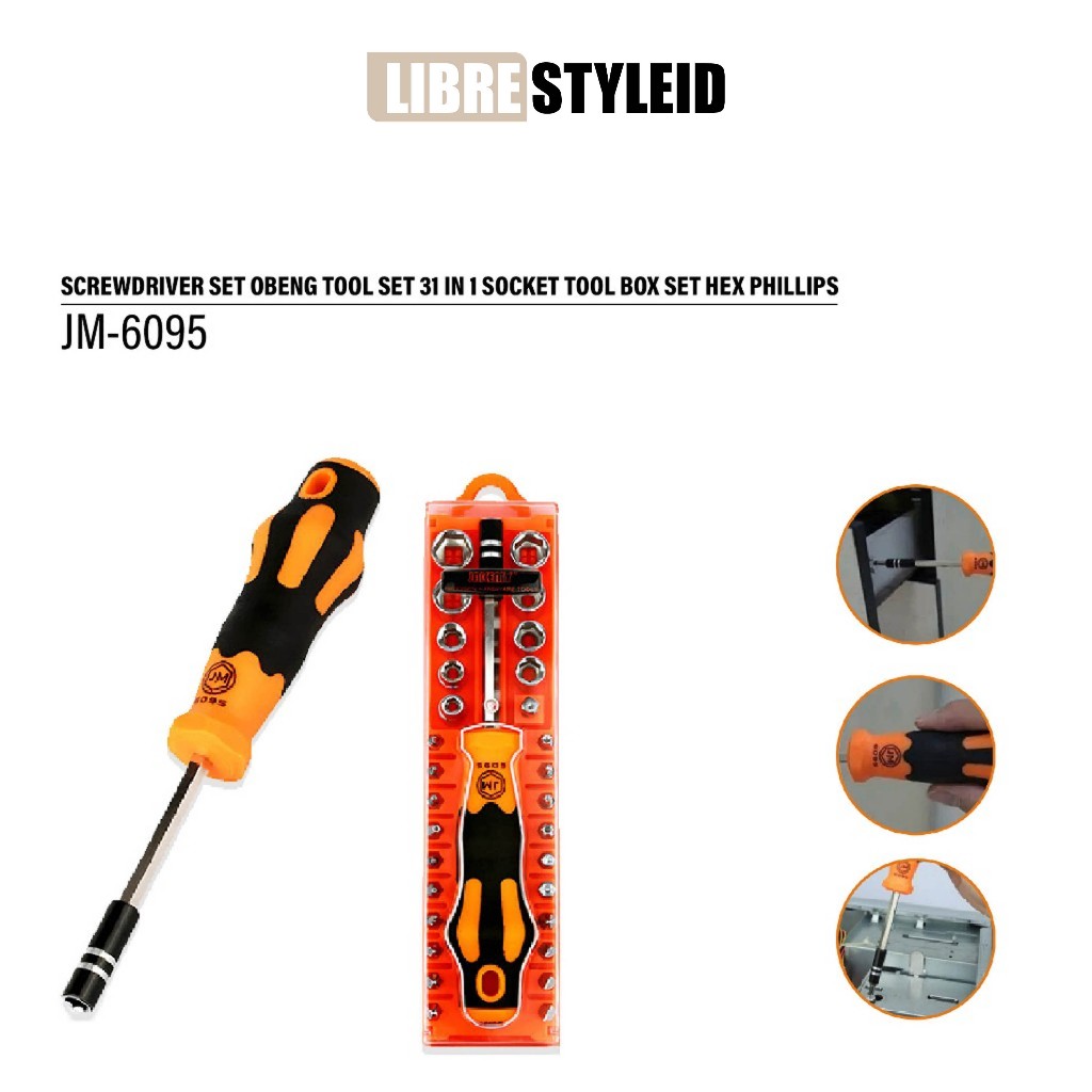 Jual Jakemy JM-6095 Obeng Set Presisi 31-in-1 Original | Shopee Indonesia