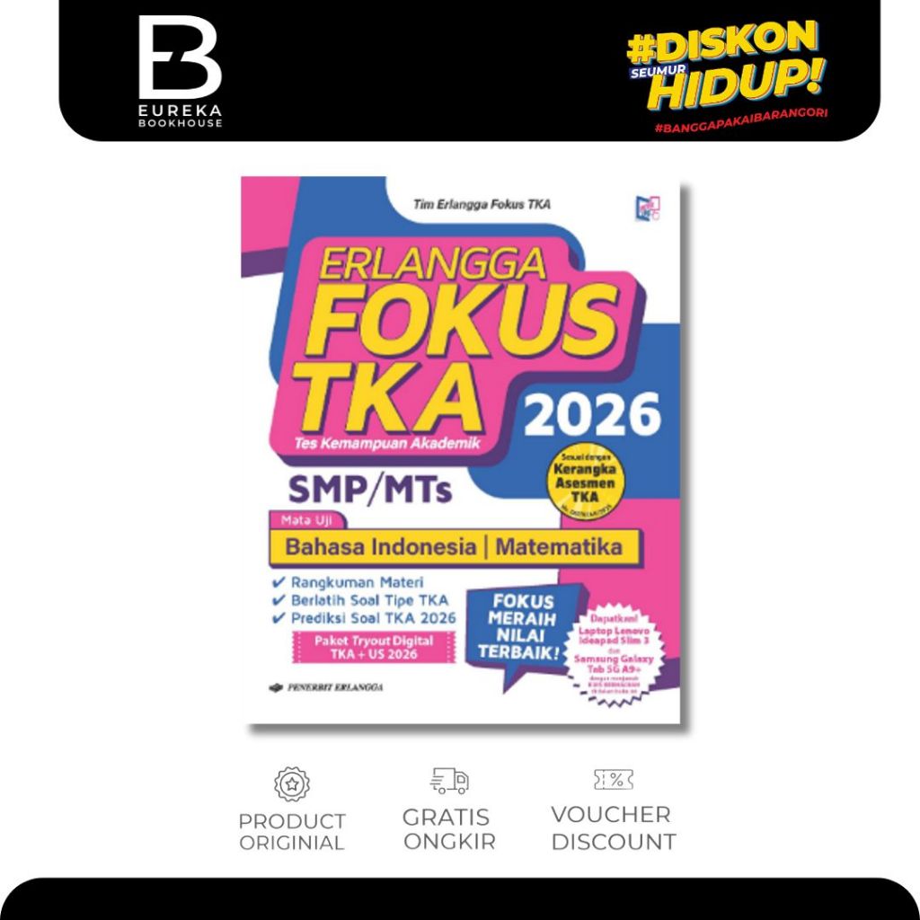 Jual ERLANGGA - ERLANGGA FOKUS TKA 2026 UNTUK SMP/MTS | Shopee Indonesia