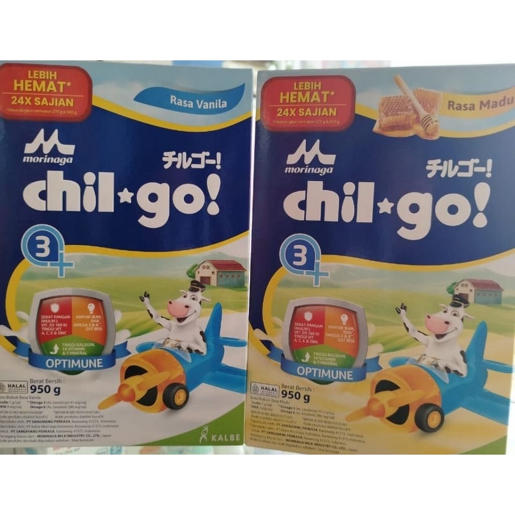 Jual MORINAGA CHILGO 3+ 950GR(VANILA&MADU) | Shopee Indonesia