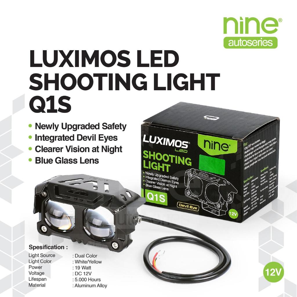Jual LUXIMOS Lampu Tembak 2 Mata SQL 19W Shooting Light Devil Eye Blue ...