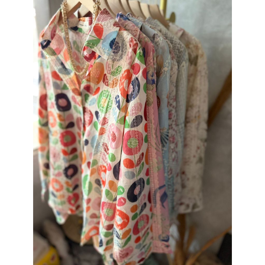 Jual Kemeja bunga embroidery | Shopee Indonesia